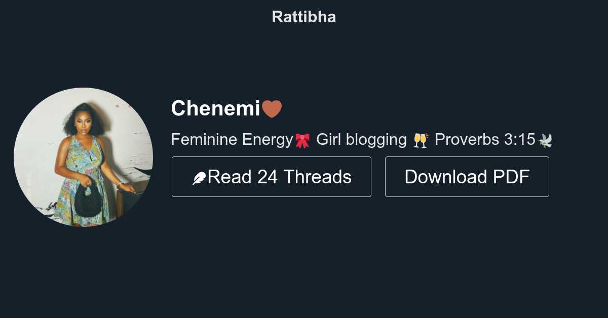 Threads from Chenemi🤎 - Rattibha
