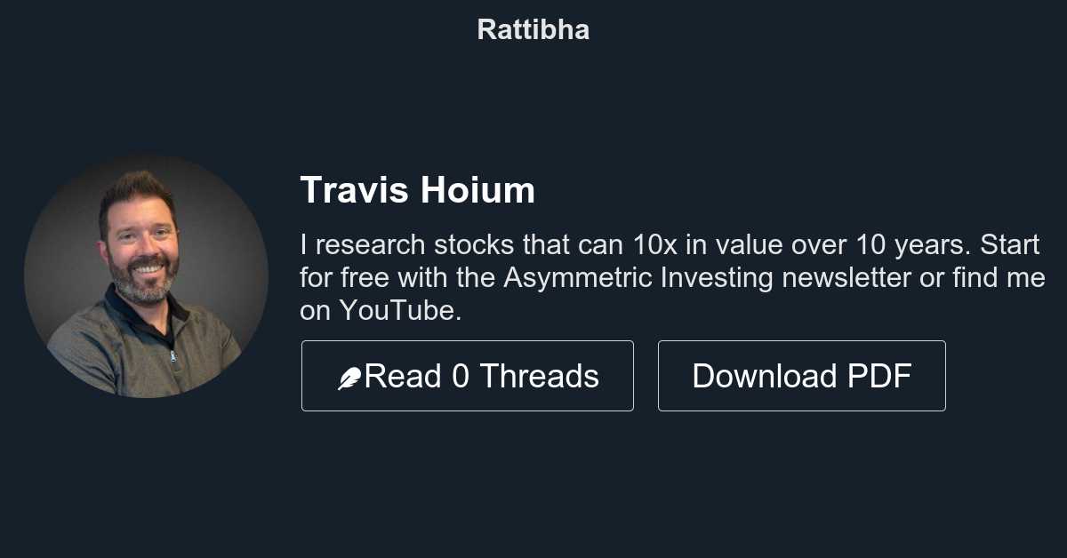 Threads from Travis Hoium - Rattibha