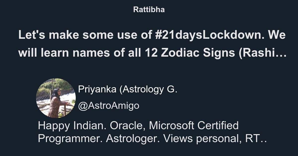 Let's make some use of #21daysLockdown. We will learn names of all 12 ...