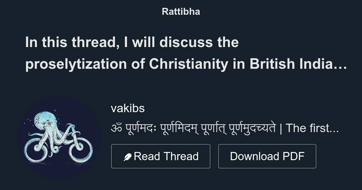 In this thread, I will discuss the proselytization of Christianity in ...