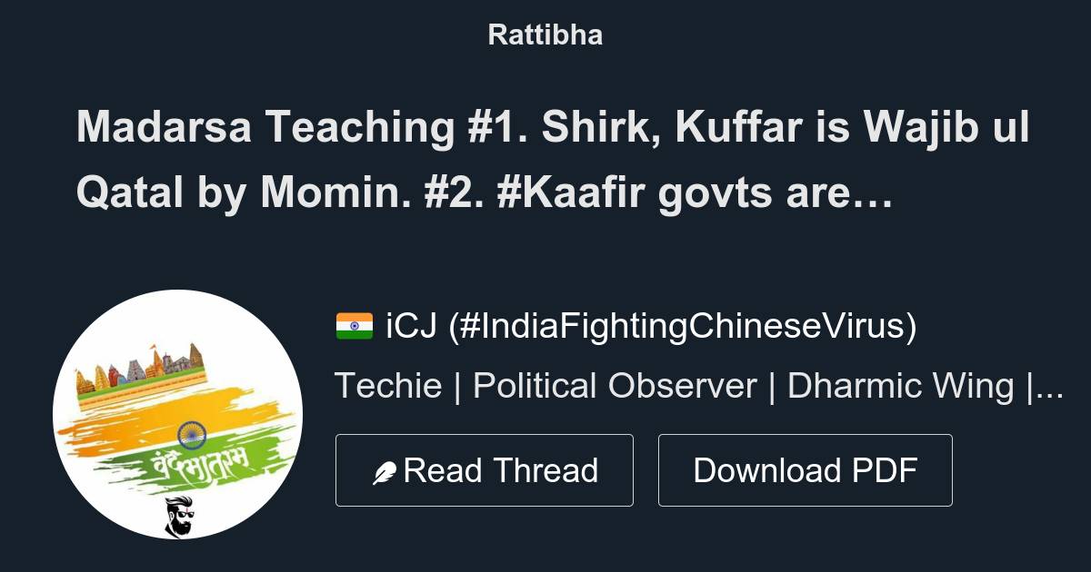 Madarsa Teaching #1. Shirk, Kuffar is Wajib ul Qatal by Momin. #2. # ...