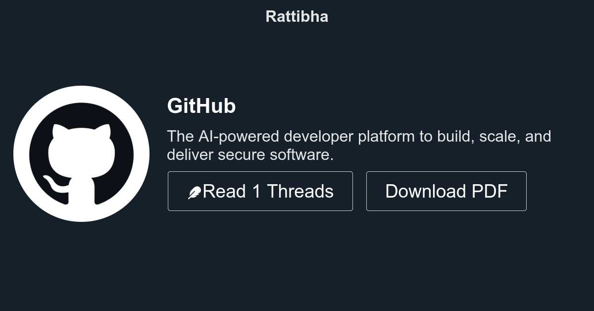 Threads from GitHub - Rattibha