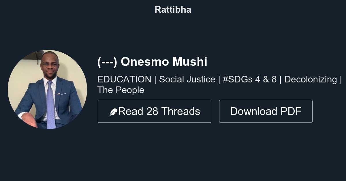Threads from (---) Onesmo Mushi - Rattibha