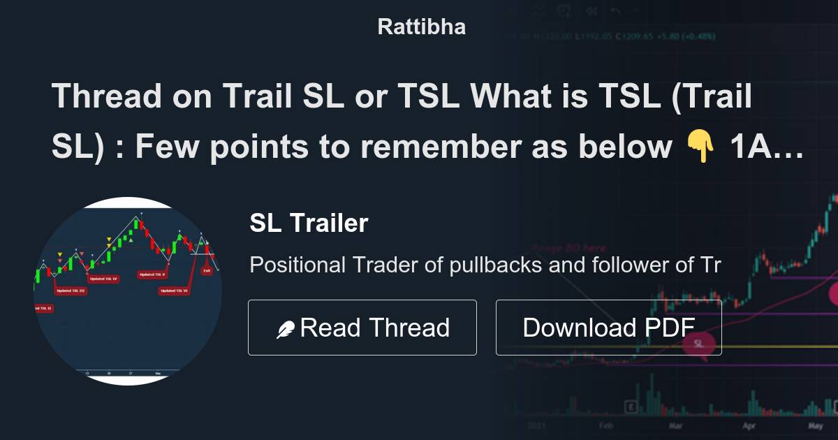 Thread on Trail SL or TSL What is TSL (Trail SL) : Few points to ...