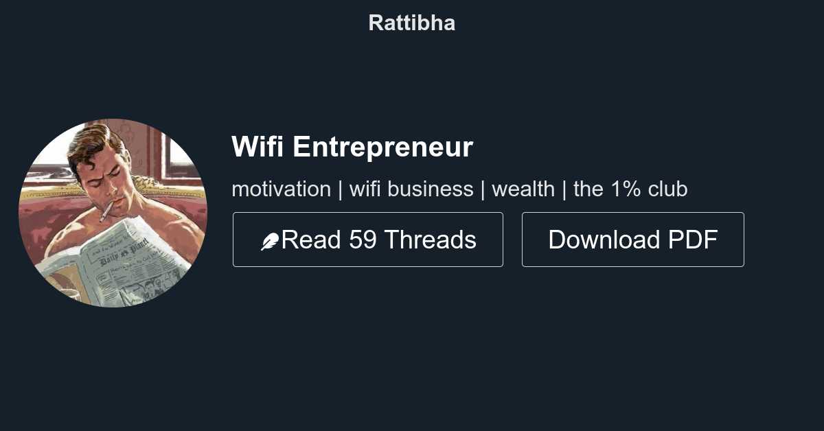 Threads from The Rich Professor - Rattibha