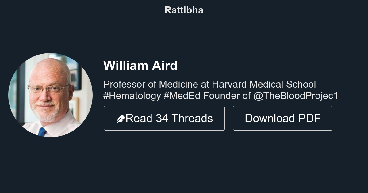 Threads from William Aird - Rattibha