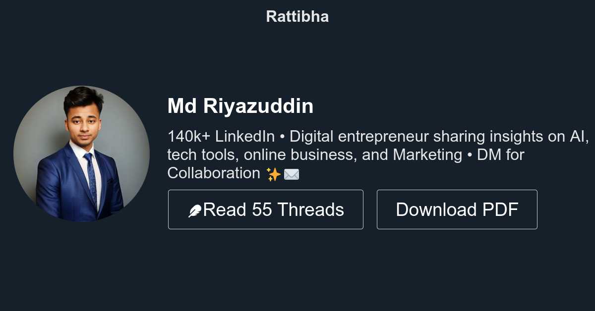 Threads from Md Riyazuddin - Rattibha