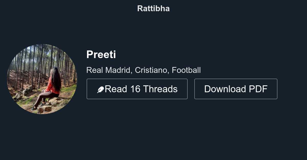 Threads from Preeti - Rattibha