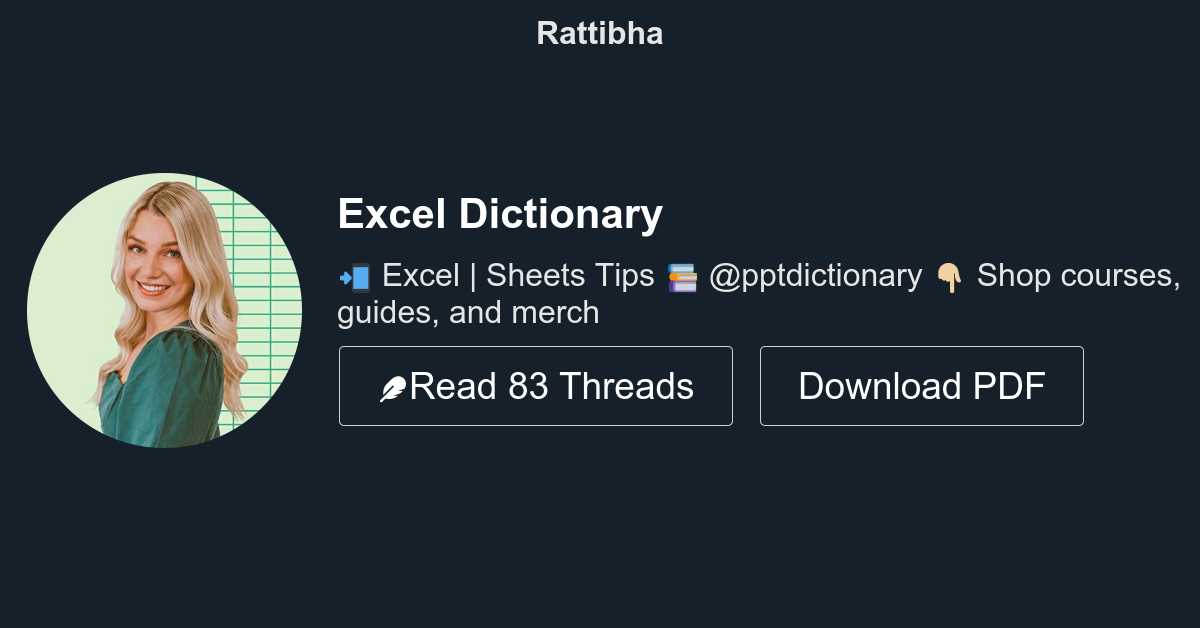 Threads from Excel Dictionary - Rattibha