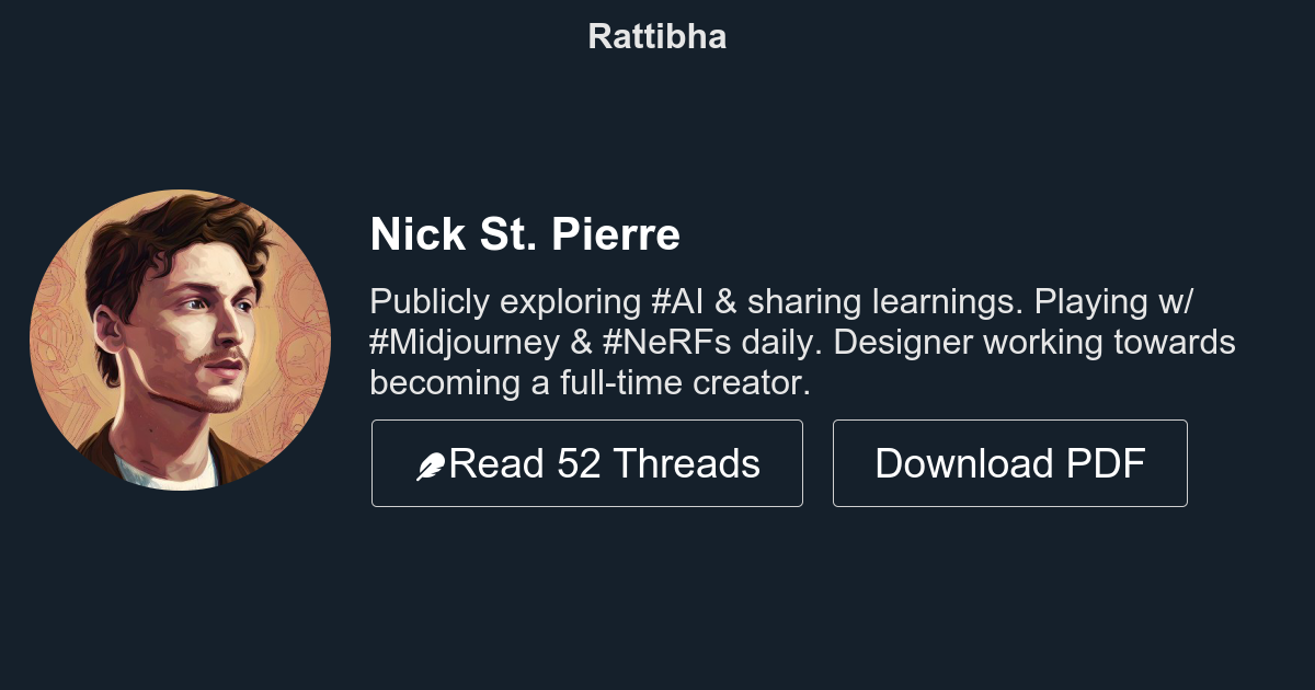 Threads from Nick St. Pierre - Rattibha