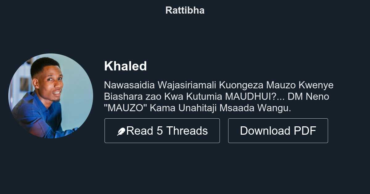 Threads from Khaled - Rattibha