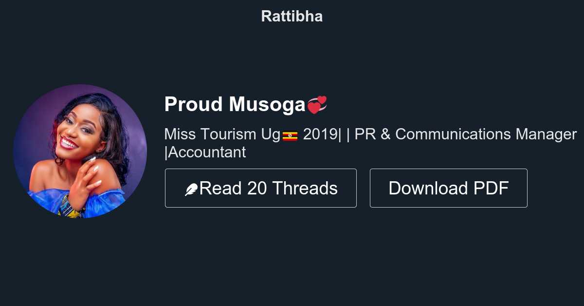 Threads from Proud Musoga💞 - Rattibha