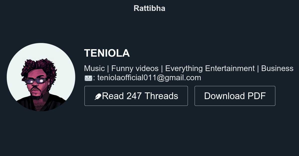 Threads from TENIOLA - Rattibha