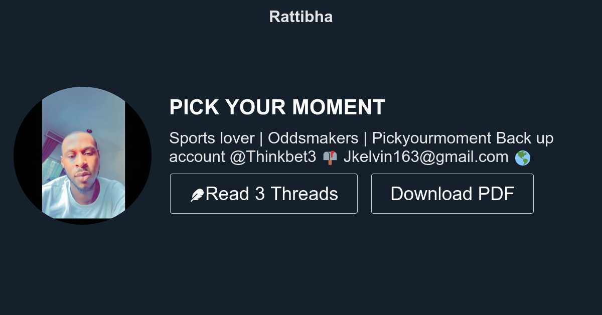 Threads from PICK YOUR MOMENT - Rattibha