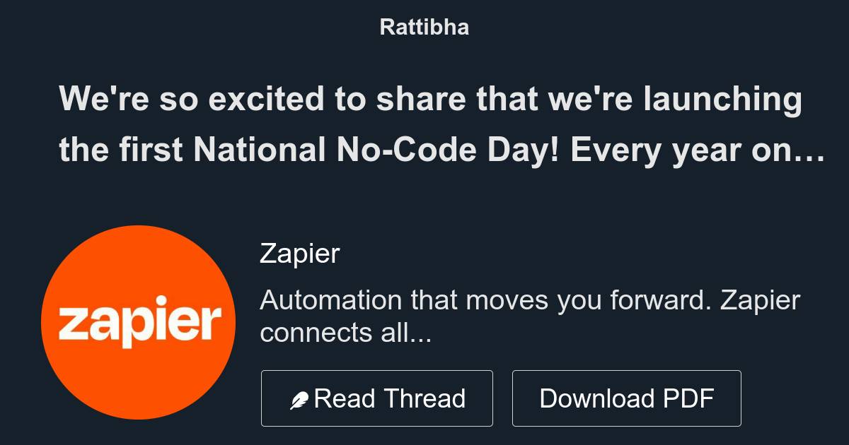 We're so excited to share that we're launching the first National No ...