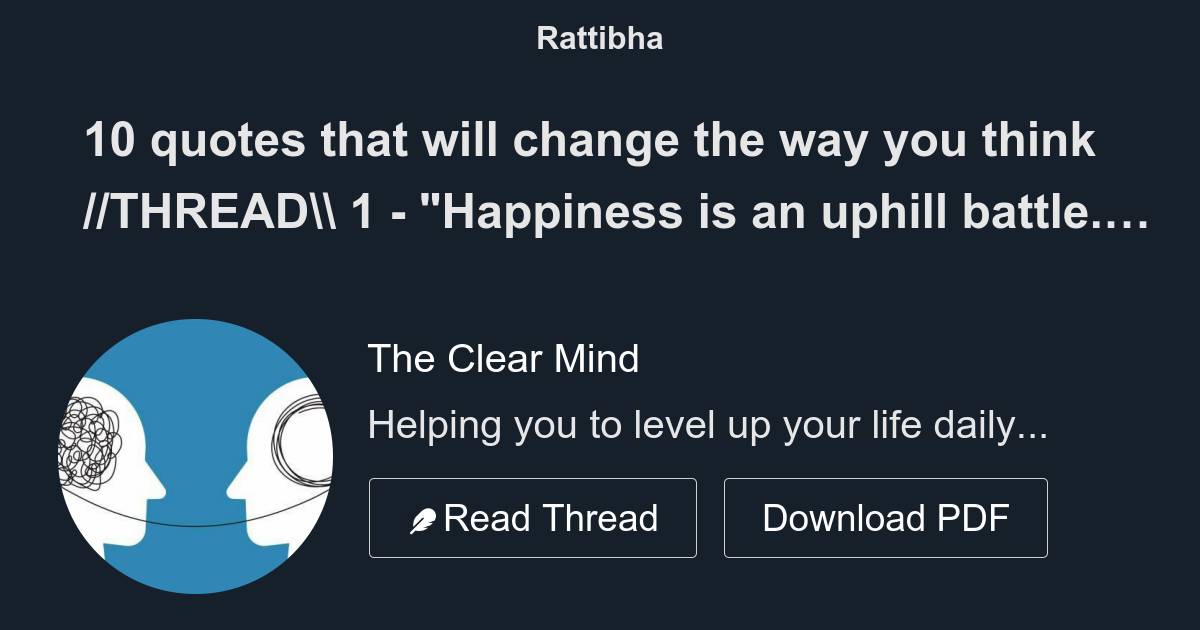 10 quotes that will change the way you think //THREAD\\ - Thread from ...