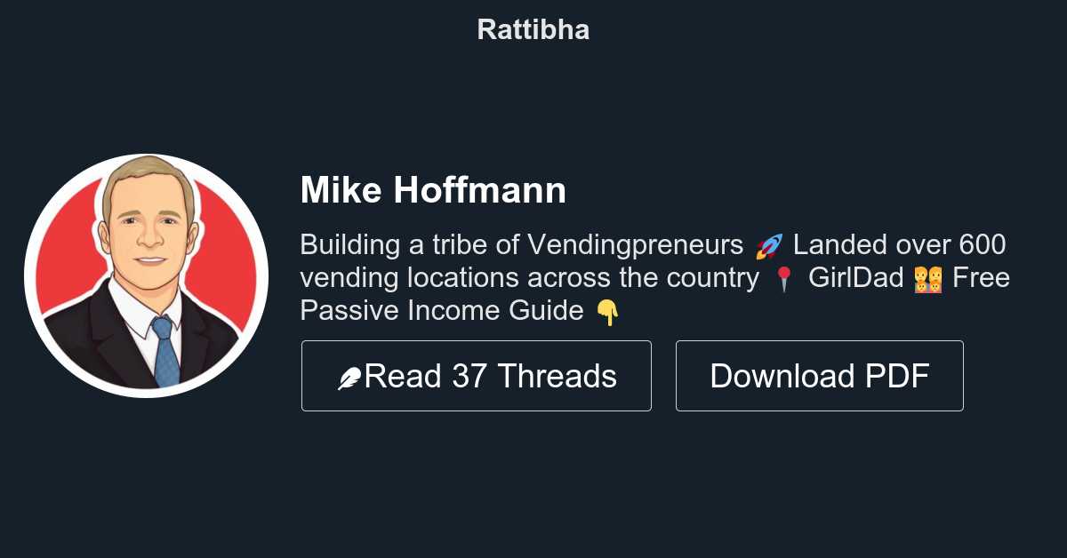 Threads from Mike Hoffmann - Rattibha