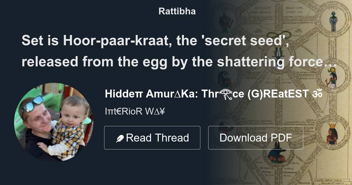 Set is Hoor-paar-kraat, the 'secret seed', released from the egg by the ...