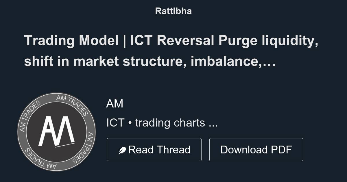 Trading Model | ICT Reversal Purge liquidity, shift in market structure ...