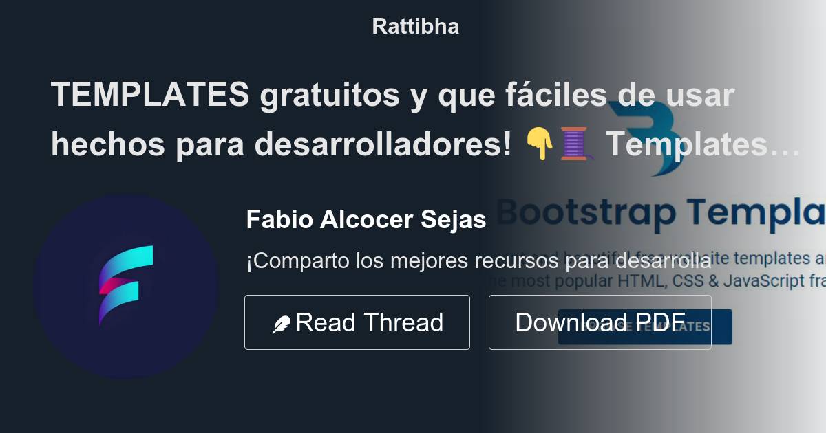 TEMPLATES gratuitos y que fáciles de usar hechos para desarrolladores ...