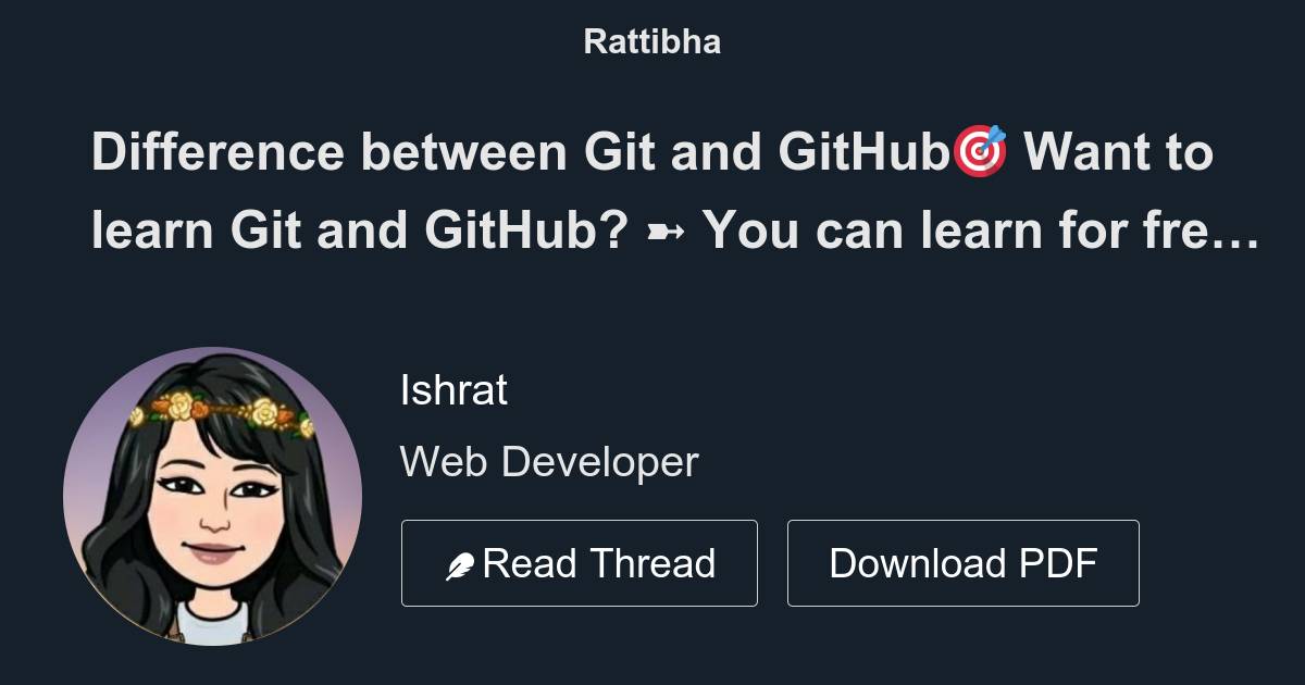 Difference between Git and GitHub🎯 Want to learn Git and GitHub? You can learn for free by ...