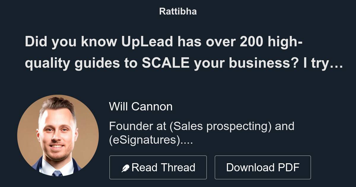 Did you know UpLead has over 200 high-quality guides to SCALE your ...
