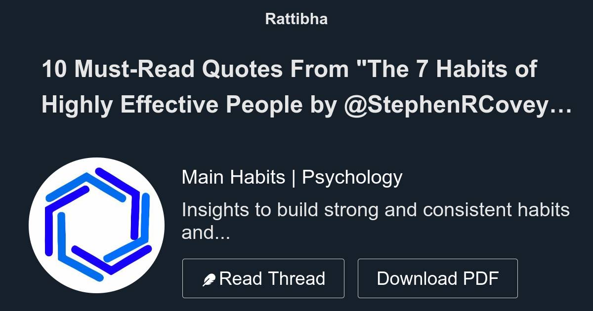 10 Must-Read Quotes From "The 7 Habits of Highly Effective People by ...