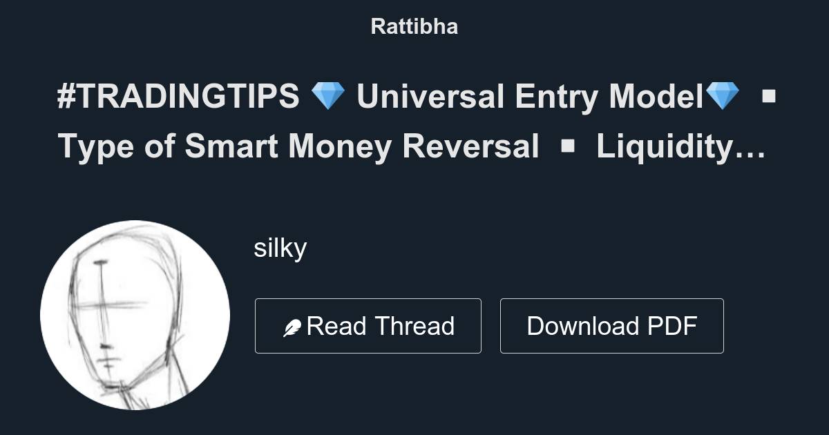 #TRADINGTIPS 💎 Universal Entry Model💎 ️ Type of Smart Money Reversal ️ ...