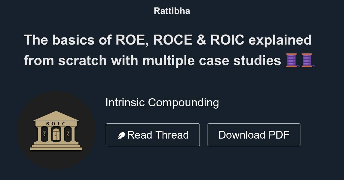 The basics of ROE, ROCE & ROIC explained from scratch with multiple ...