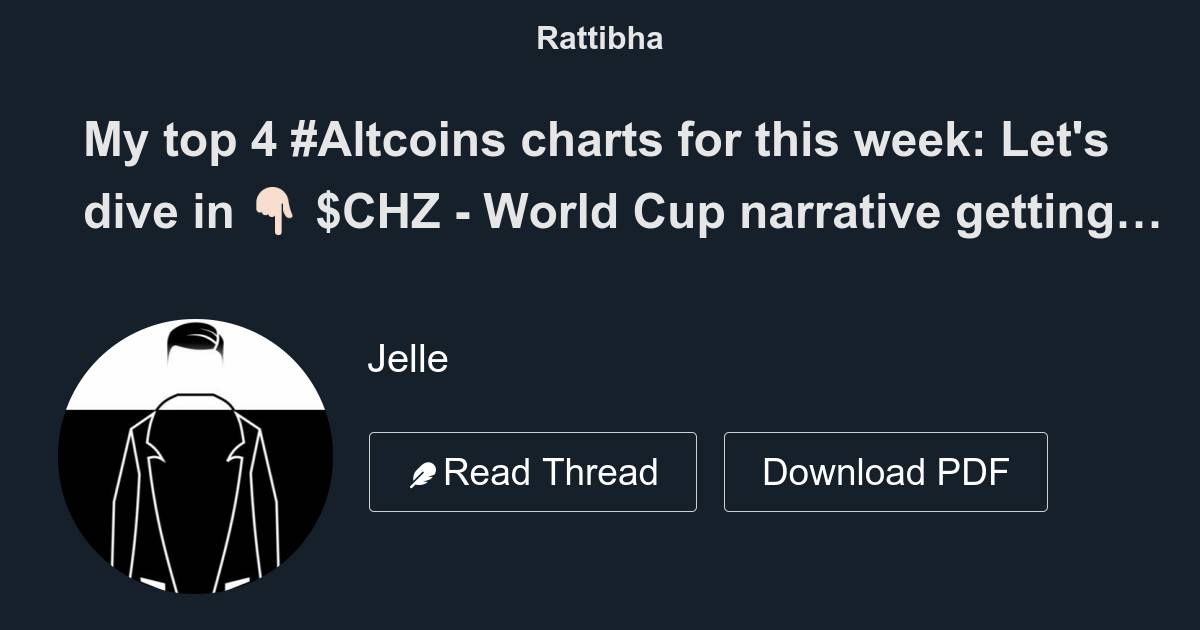 My top 4 #Altcoins charts for this week: Let's dive in 👇🏻 - Thread from ...