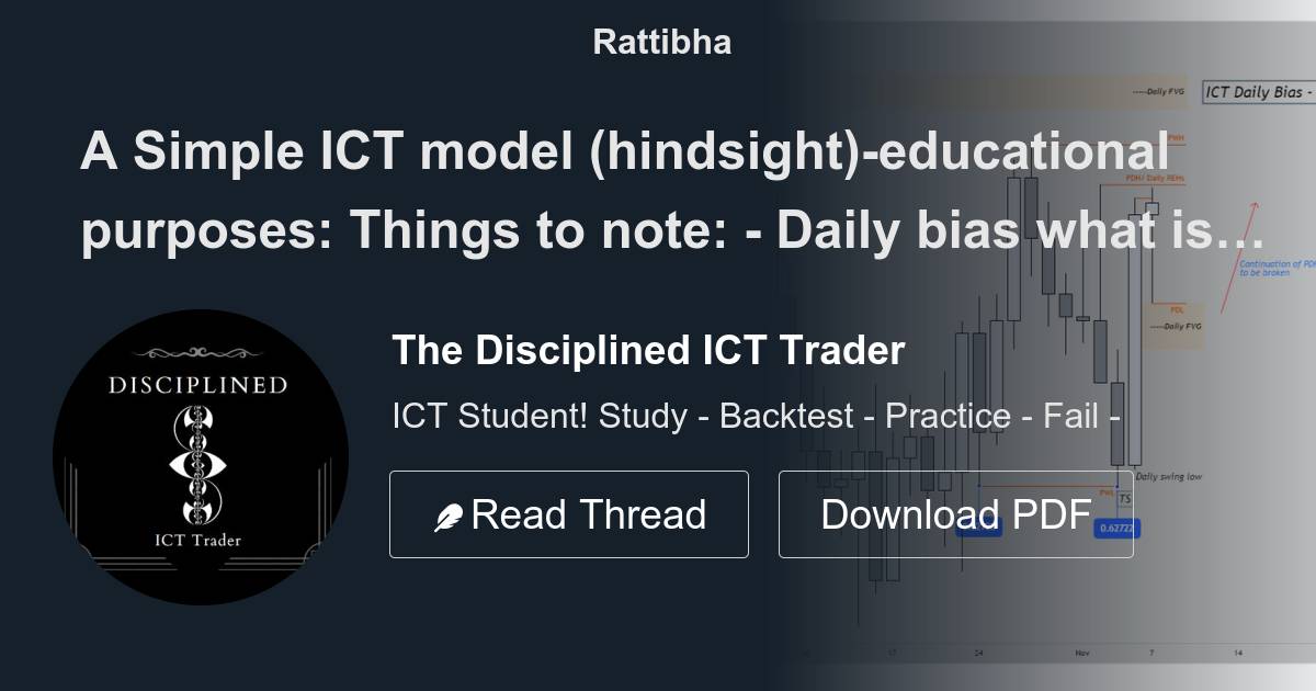 A Simple ICT model (hindsight)-educational purposes: Things to note ...