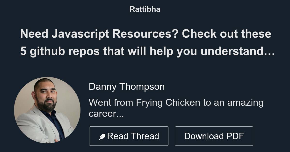 Need Javascript Resources? Check out these 5 github repos that will ...
