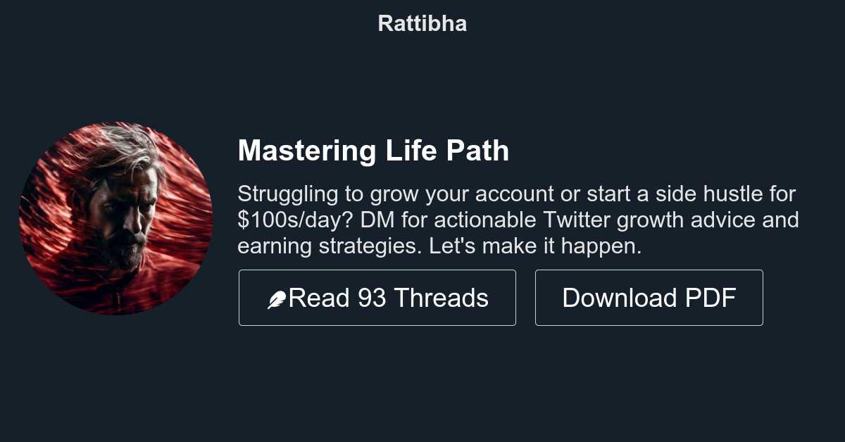 Threads from Mastering Life Path - Rattibha