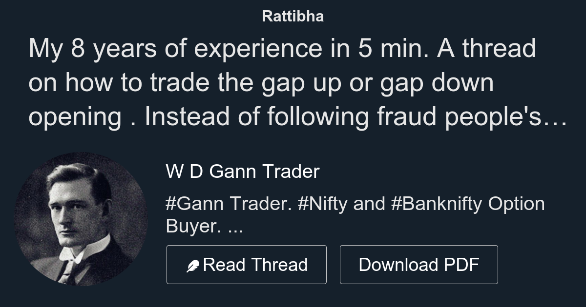 My 8 years of experience in 5 min. A thread on how to trade the gap up ...