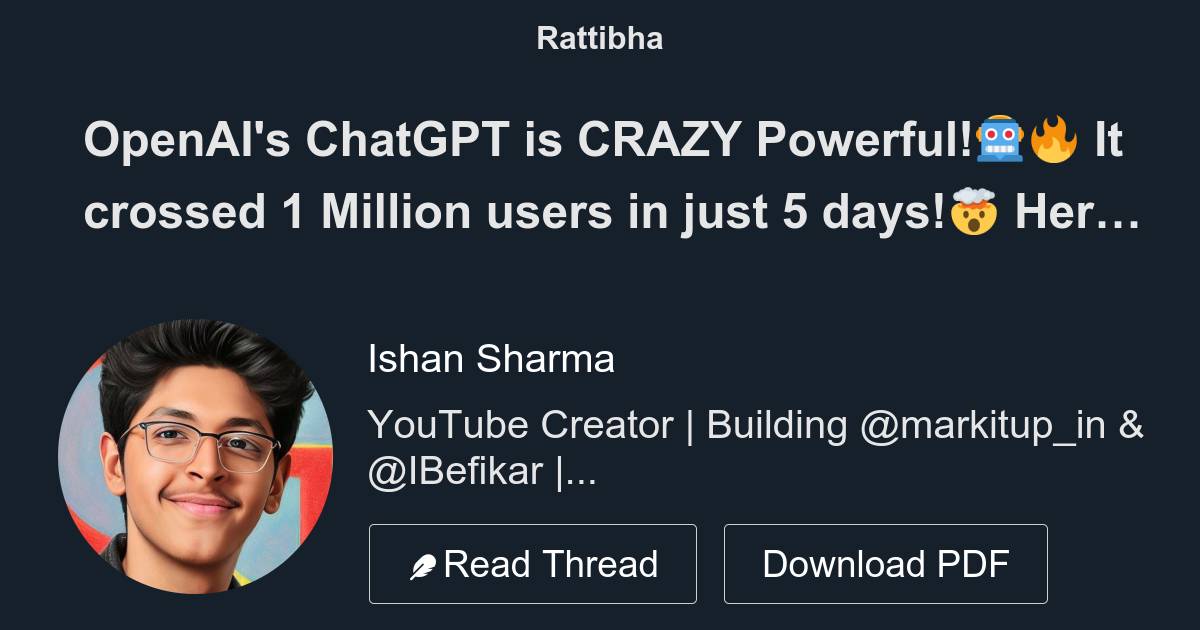 OpenAI's ChatGPT is CRAZY Powerful!🤖🔥 It crossed 1 Million users in just 5 days!🤯 Here are 5 use ...