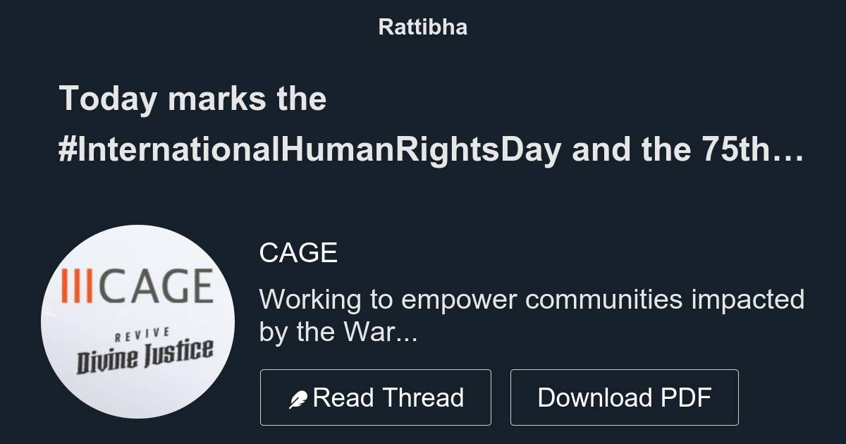 Today marks the #InternationalHumanRightsDay and the 75th Anniversary ...