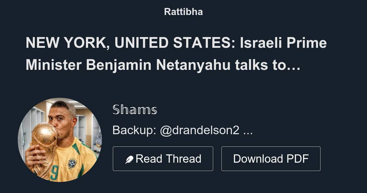 NEW YORK, UNITED STATES: Israeli Prime Minister Benjamin Netanyahu ...