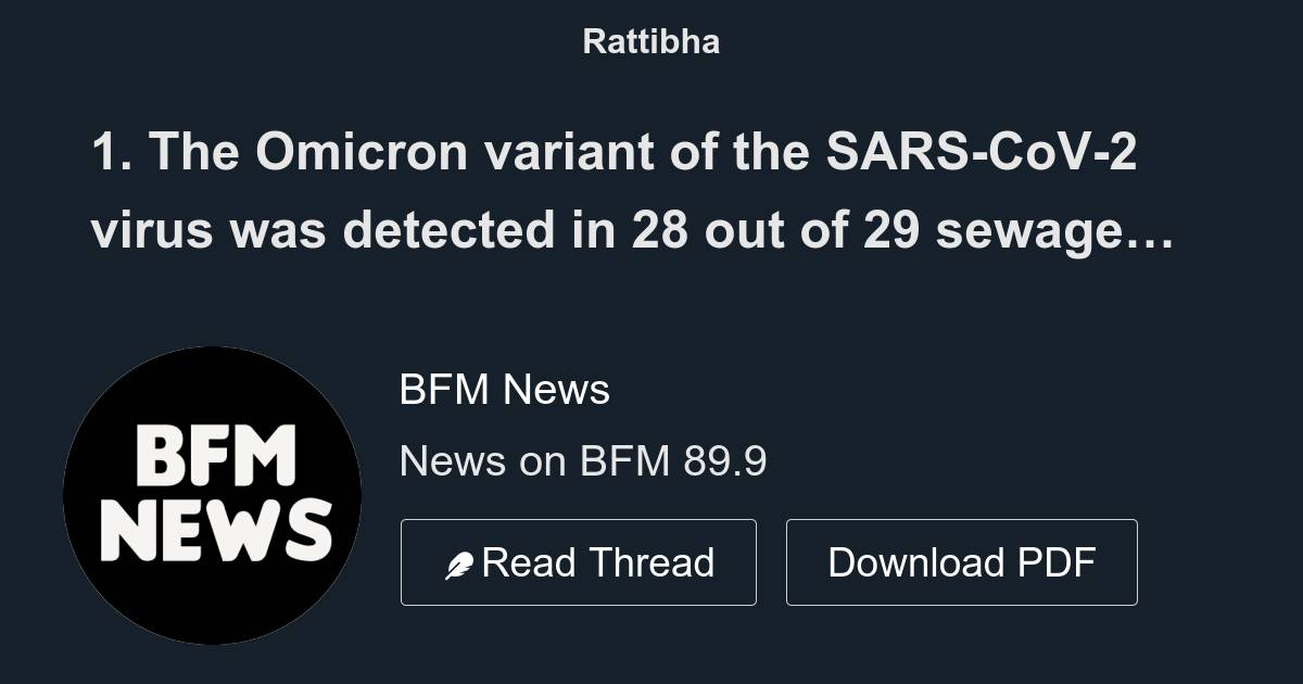 1. The Omicron variant of the SARS-CoV-2 virus was detected in 28 out ...
