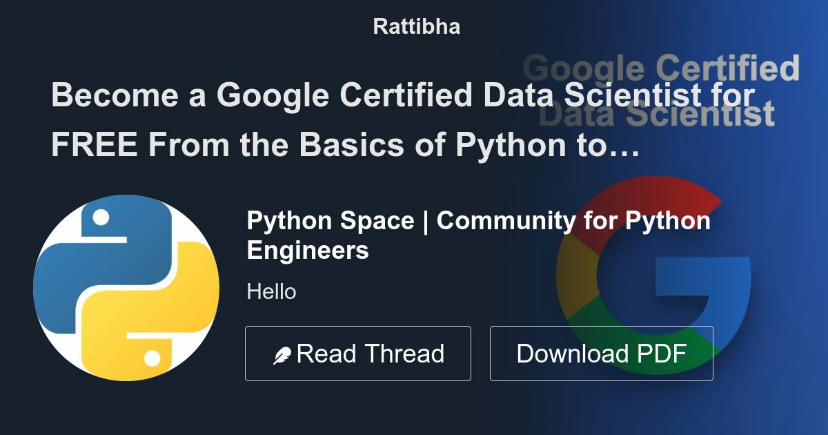 Become a Google Certified Data Scientist for FREE From the Basics of Python to TensorFlow, Learn ...