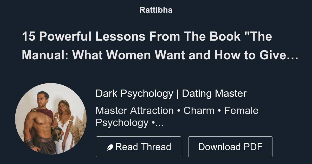 15 Powerful Lessons From The Book The Manual What Women Want And How