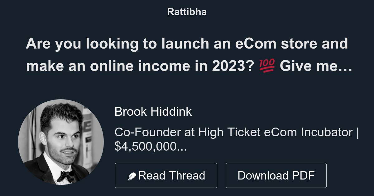 Are you looking to launch an eCom store and make an online income in 2023? 💯 Give me 24 weeks ...