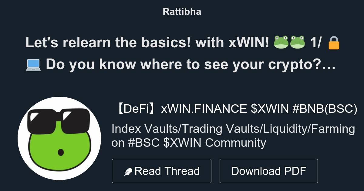 Let's relearn the basics! with xWIN! 🐸🐸 1/ 🔒💻 Do you know where to see ...