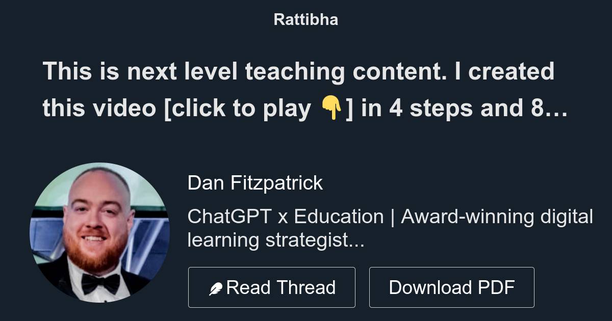 This is next level teaching content. I created this video [click to ...