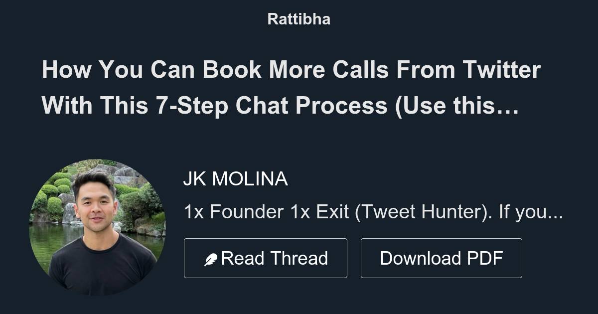 How You Can Book More Calls From Twitter With This 7-Step Chat Process ...