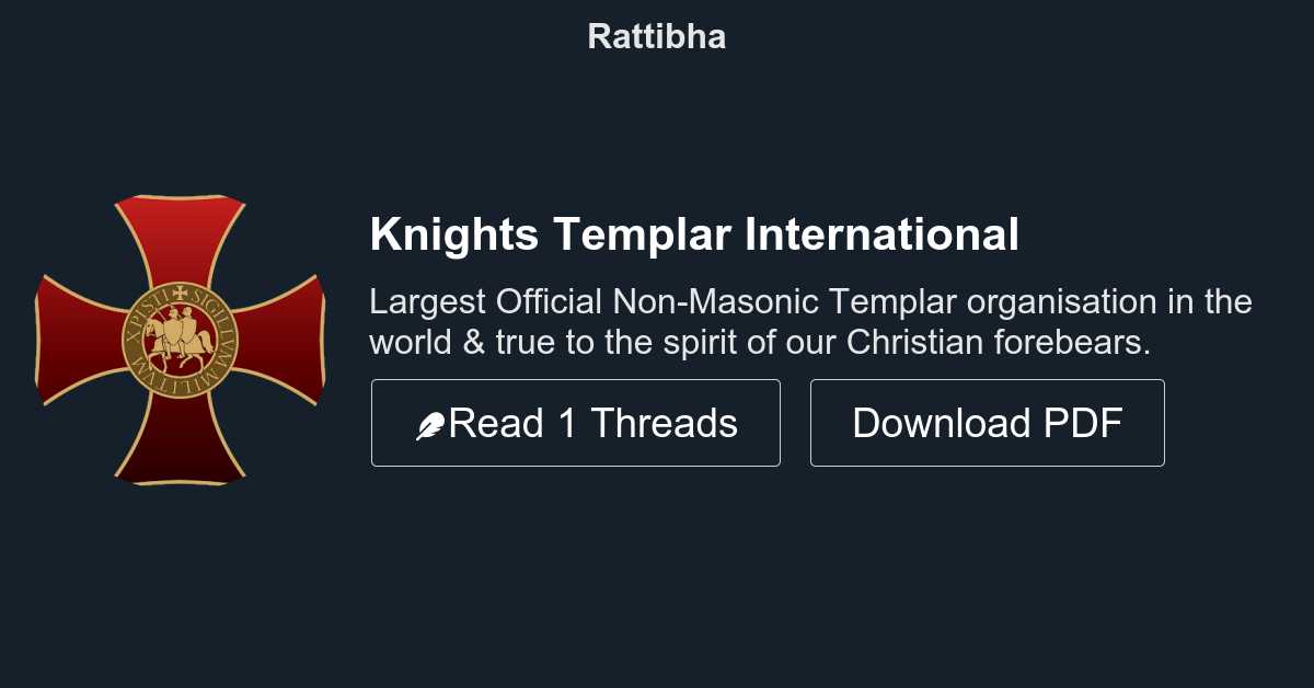 Threads from Knights Templar International - Rattibha