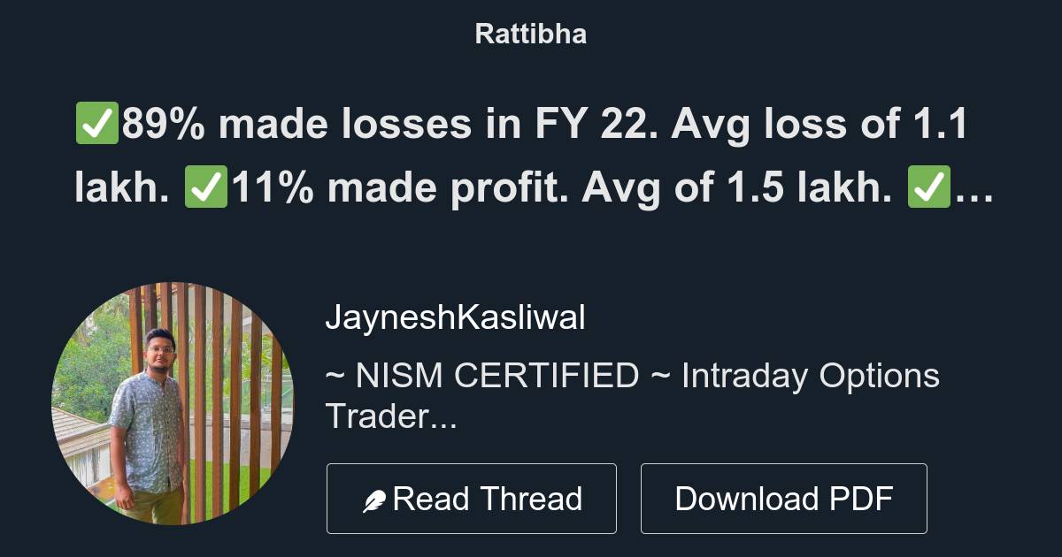 89% made losses in FY 22. Avg loss of 1.1 lakh. 11% made profit. Avg of ...