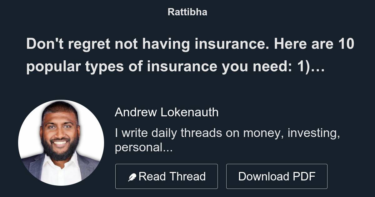 Don't regret not having insurance. Here are 10 popular types of ...