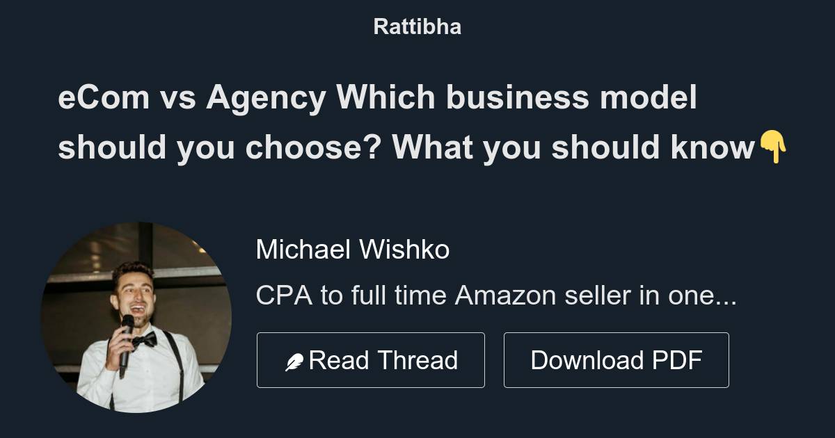 eCom vs Agency Which business model should you choose? What you should ...
