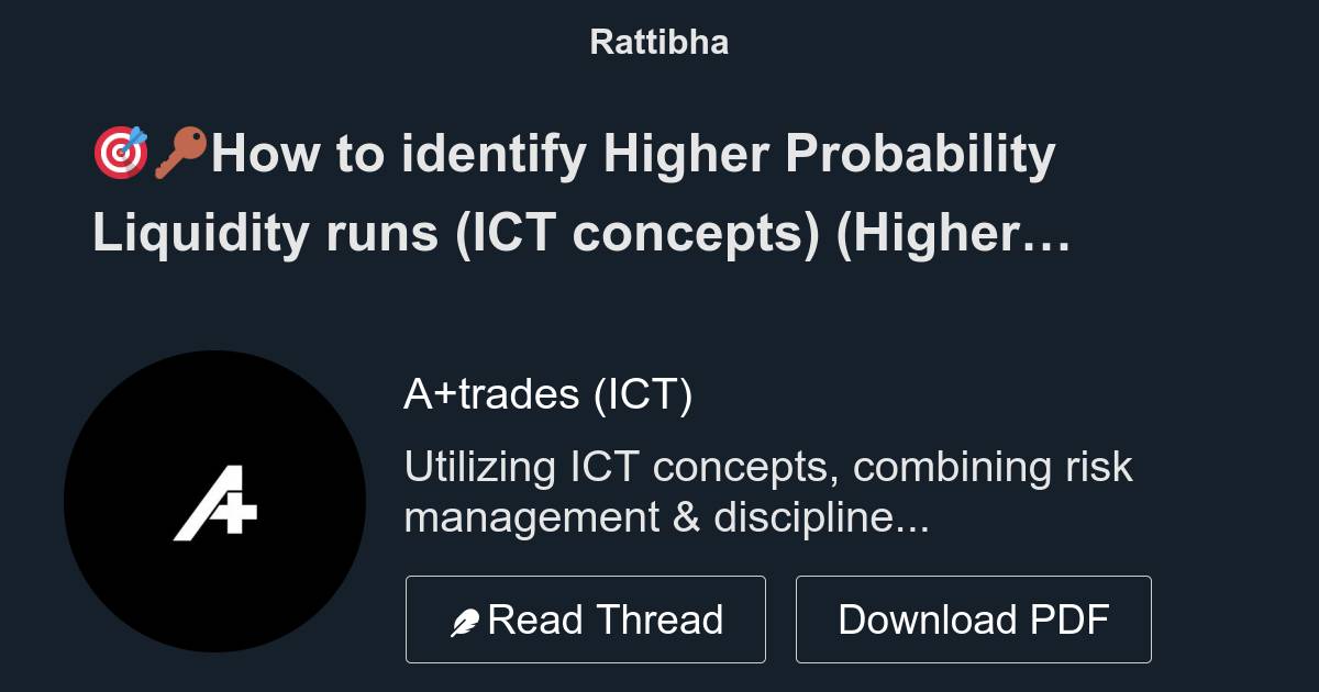 🎯🔑How to identify Higher Probability Liquidity runs (ICT concepts) (Higher probability /cleaner ...