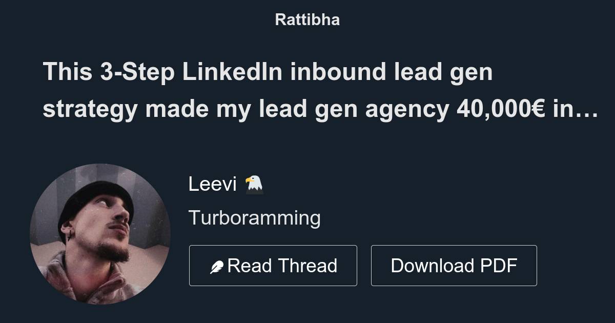This 3-Step LinkedIn inbound lead gen strategy made my lead gen agency 40,000€ in 10 weeks ...